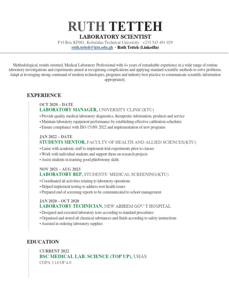RUTH's PROFFESSIONAL CV - PDF 2.1 | PDF
