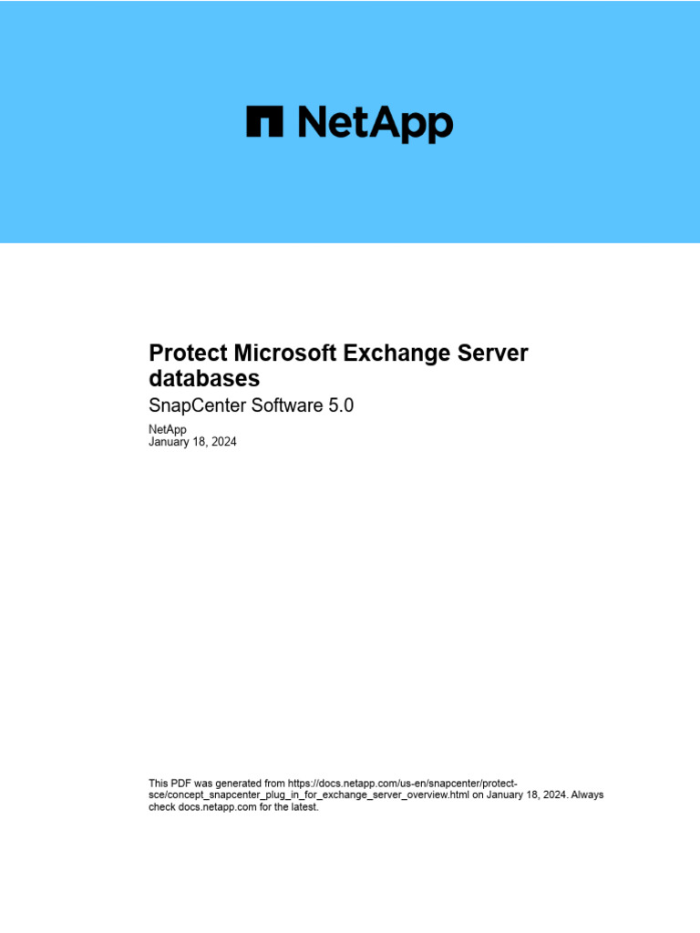 Protect Microsoft Exchange Server Databases | PDF | Backup | Hyper V