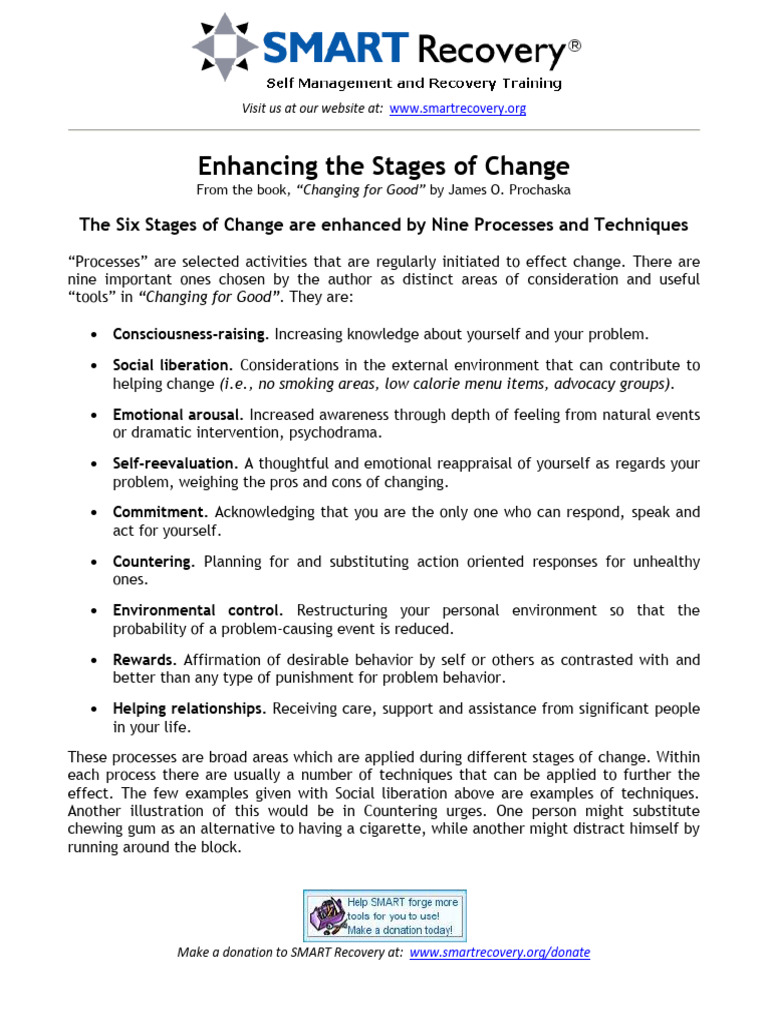 Enhancing Stages of Change Techniques | PDF | Lifestyle