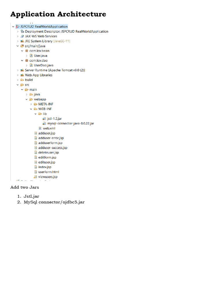 JSP Crud With Collections Application Architecture | PDF | Information ...