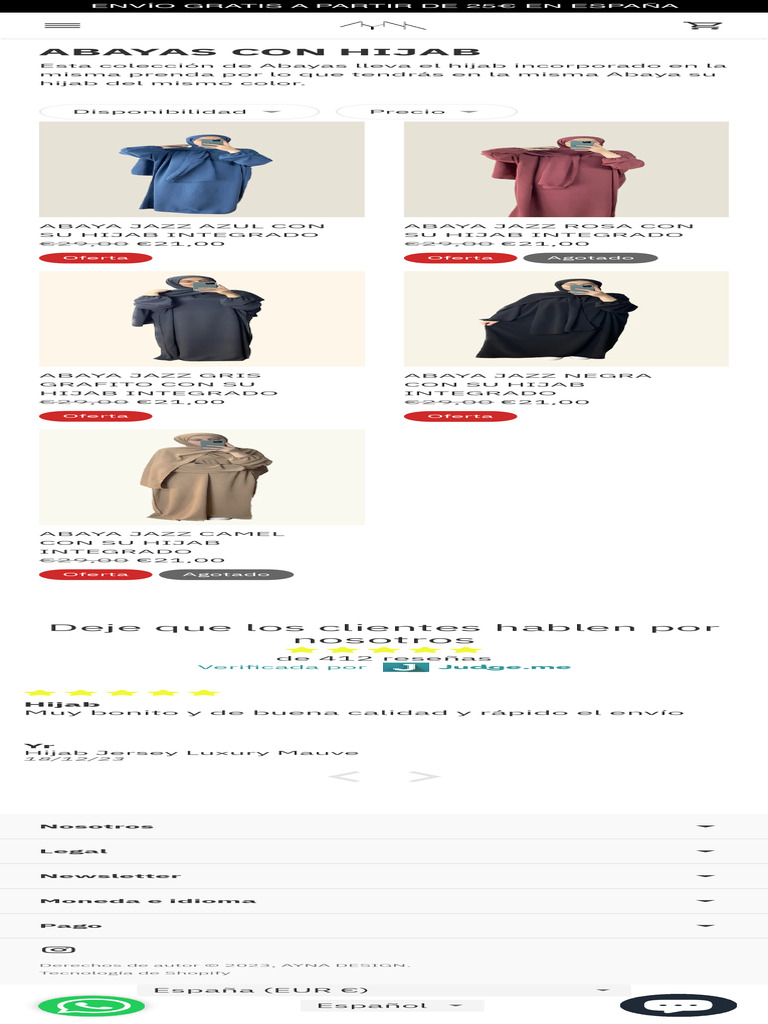 Abayas Con Hijab - Ayna Design | PDF