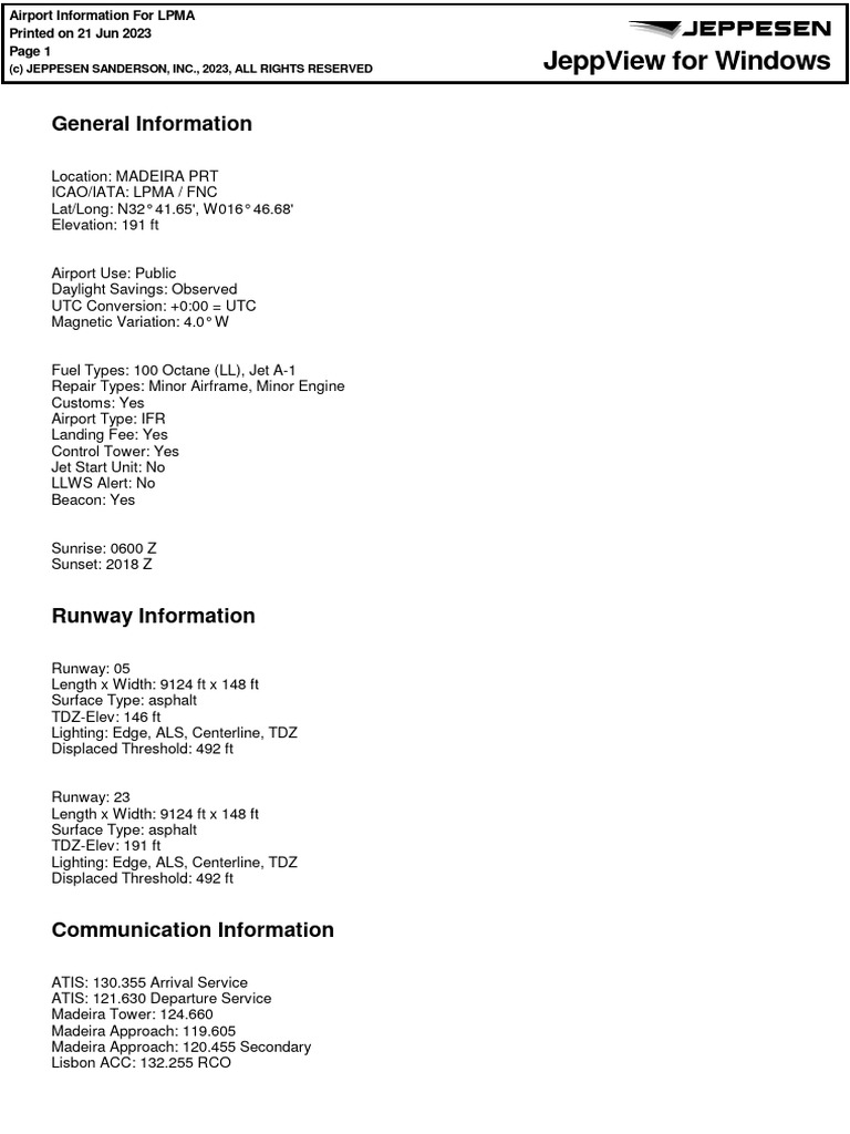 LPMA | PDF | Air Traffic Control | Runway