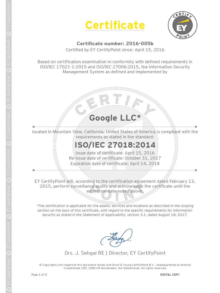 GCP ISO 27018 Fall 2017 | PDF | Cloud Computing | Computer Network