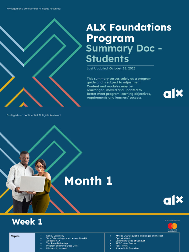 ALX Foundations Overview | PDF | Prototype | Artificial Intelligence