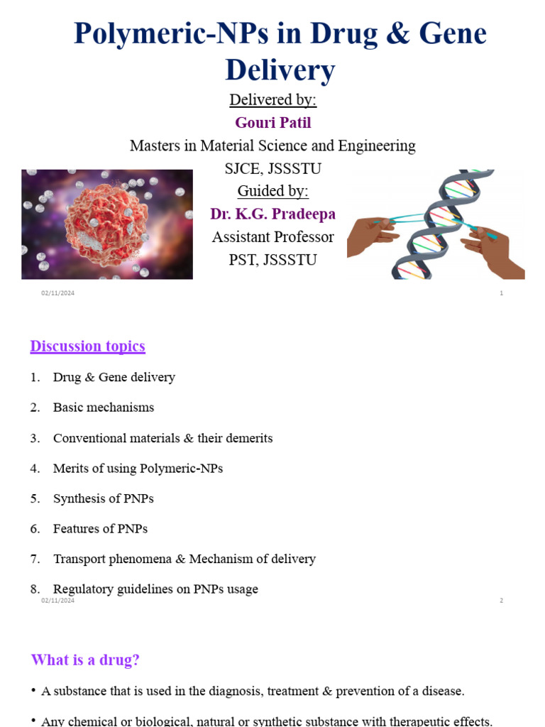 PNPs in Gene & Drug Delivery-Gouri | PDF | Life Sciences | Biology