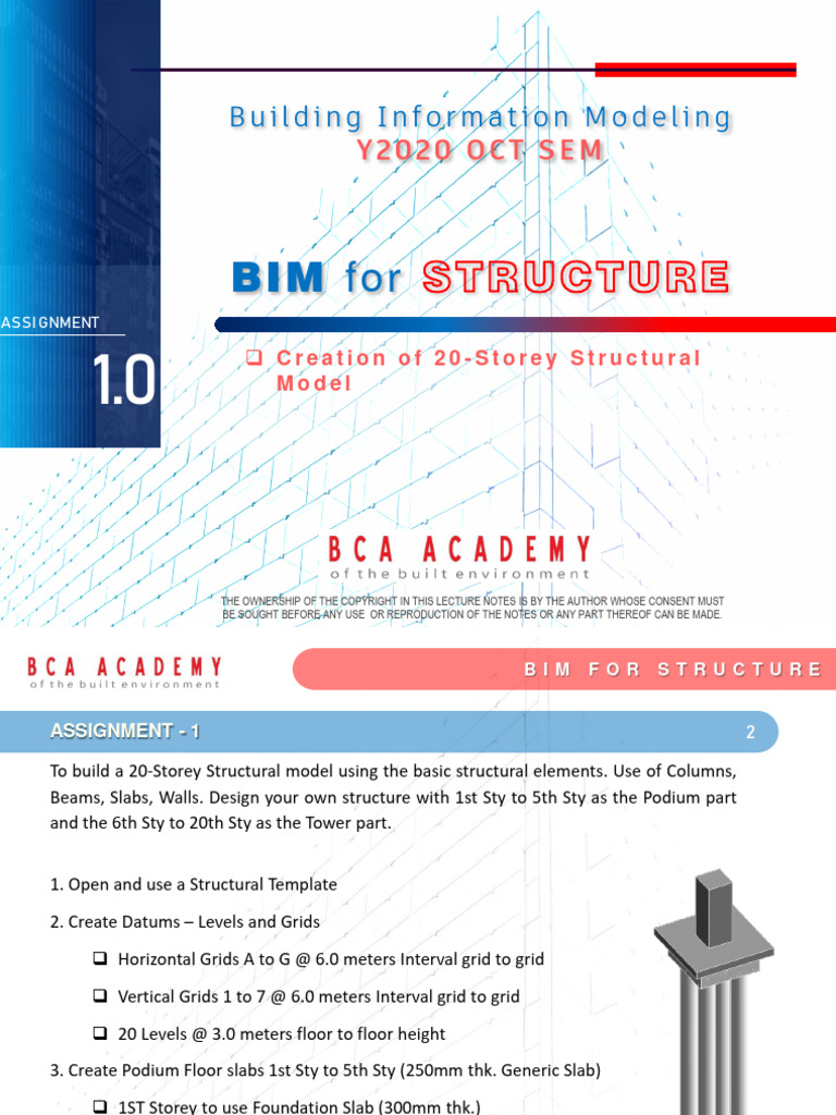 BIM For Structure - Assignment 1 - Creation of 20-Storey Structural ...