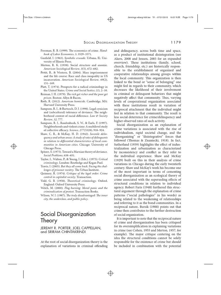 Overview of Social Disorganization Theory | PDF | Criminology ...