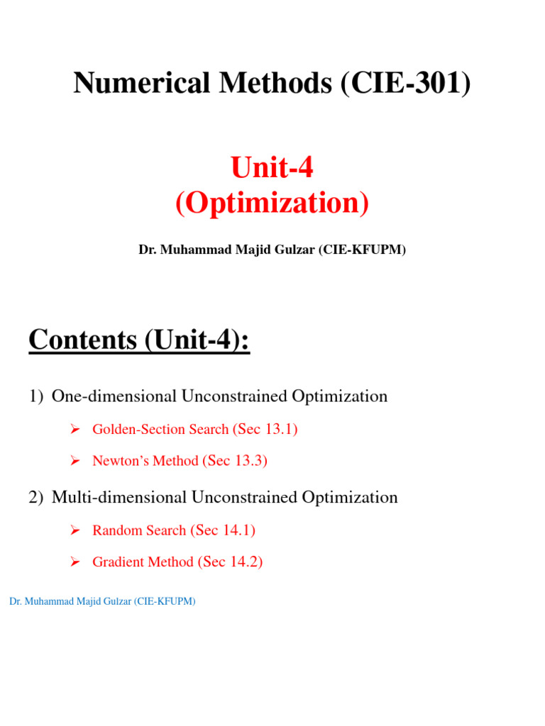 Unit 4 (Optimization) | PDF | Mathematical Optimization | Mathematics