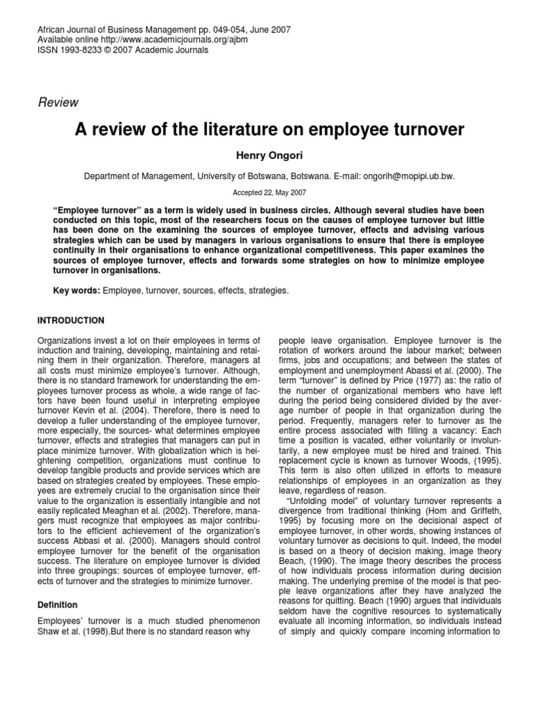 Turnover | PDF