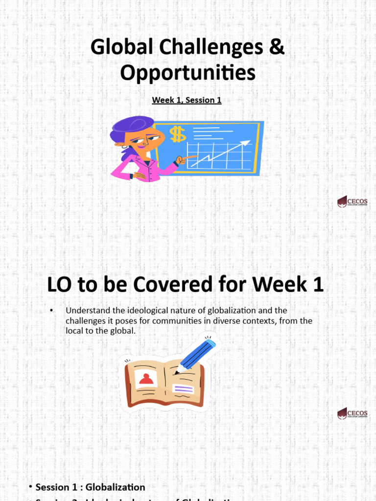 Session 1, Global Challenges - Opportunities | PDF | Globalization | Economic Growth