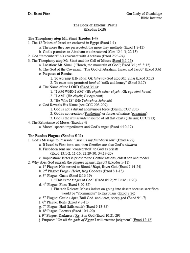 Exodus - Brant Pitre | PDF | Book Of Exodus | Ten Commandments