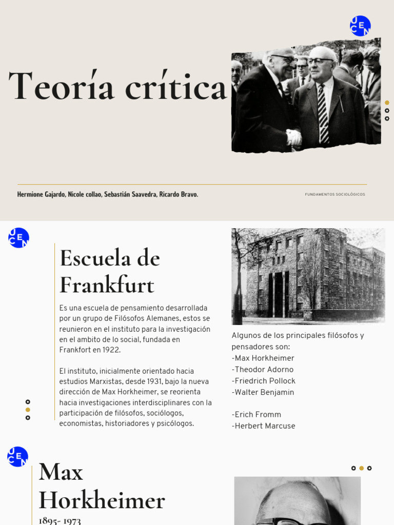 Teoria Critica | Descargar gratis PDF | La teoría crítica | Escuela de ...