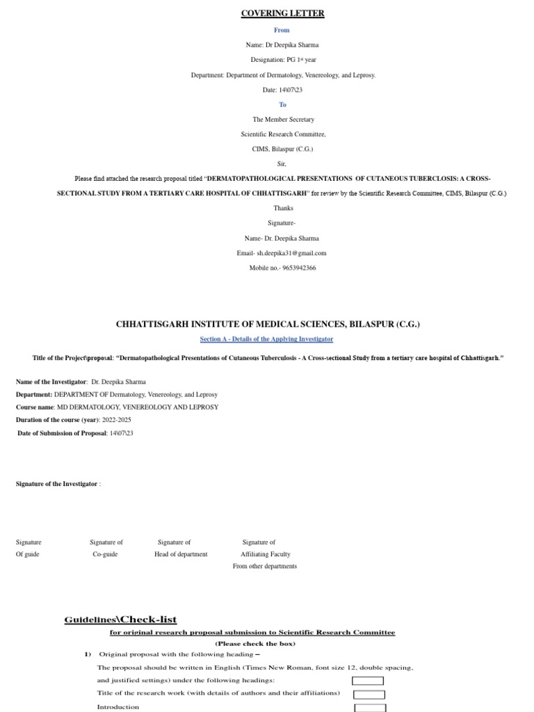 Thesis Deepika Final | PDF | Tuberculosis | Infection