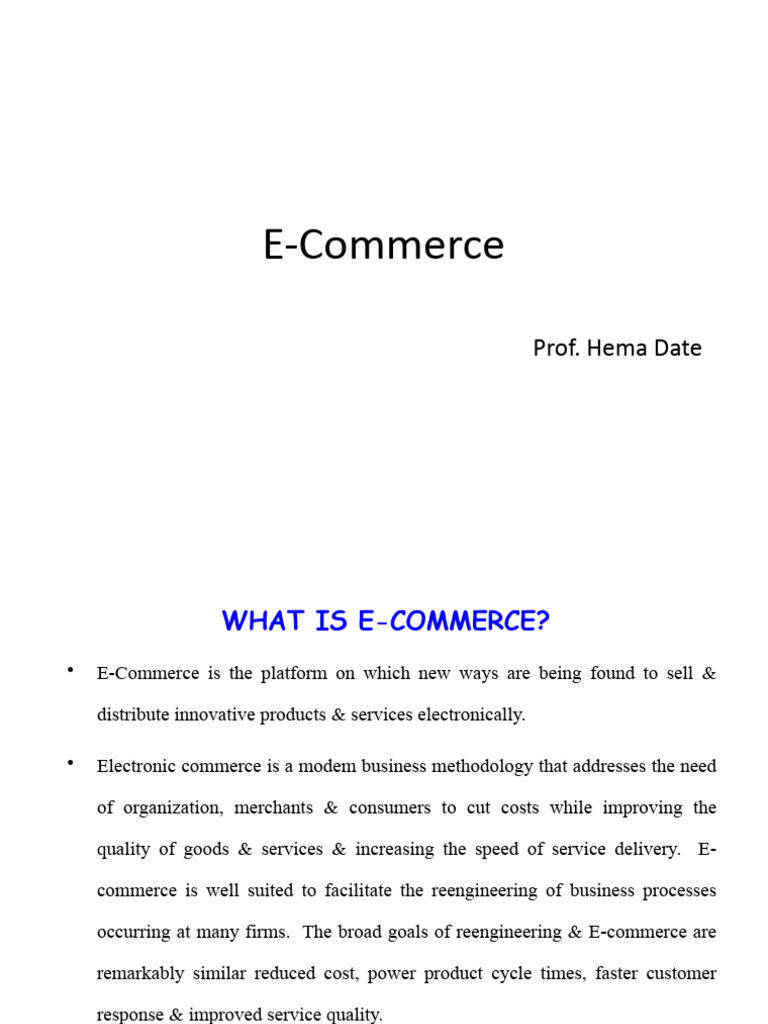 E Commerce | PDF | Computer Network | Electronic Data Interchange
