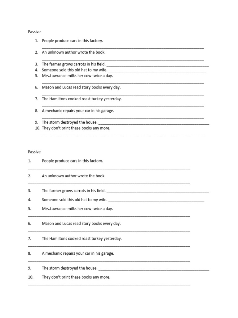 Examples of Passive Voice Usage | PDF | Law