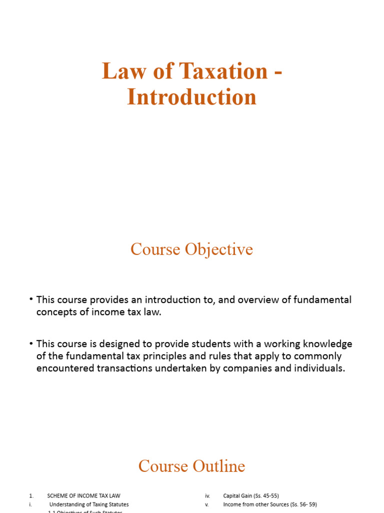 Introduction and Basic Concepts Tax | PDF | Taxes | Income Tax