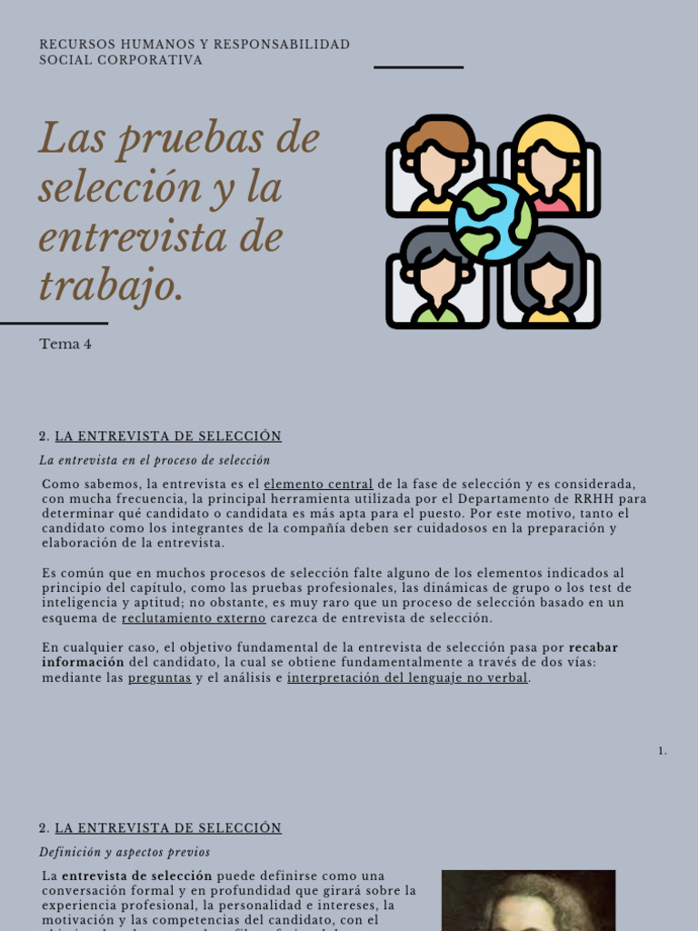 RRHH y RSC - T4 C2 | PDF | Gestión de recursos humanos | Ciencia cognitiva