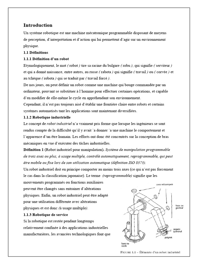 Chap1-Introduction | PDF | Robotique | Articulation (anatomie)
