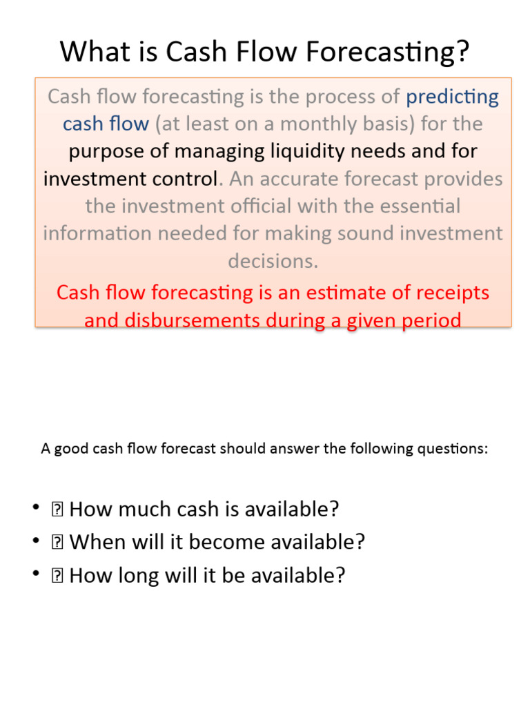 What Is Cash Flow Forecasting | PDF | Debt | Forecasting