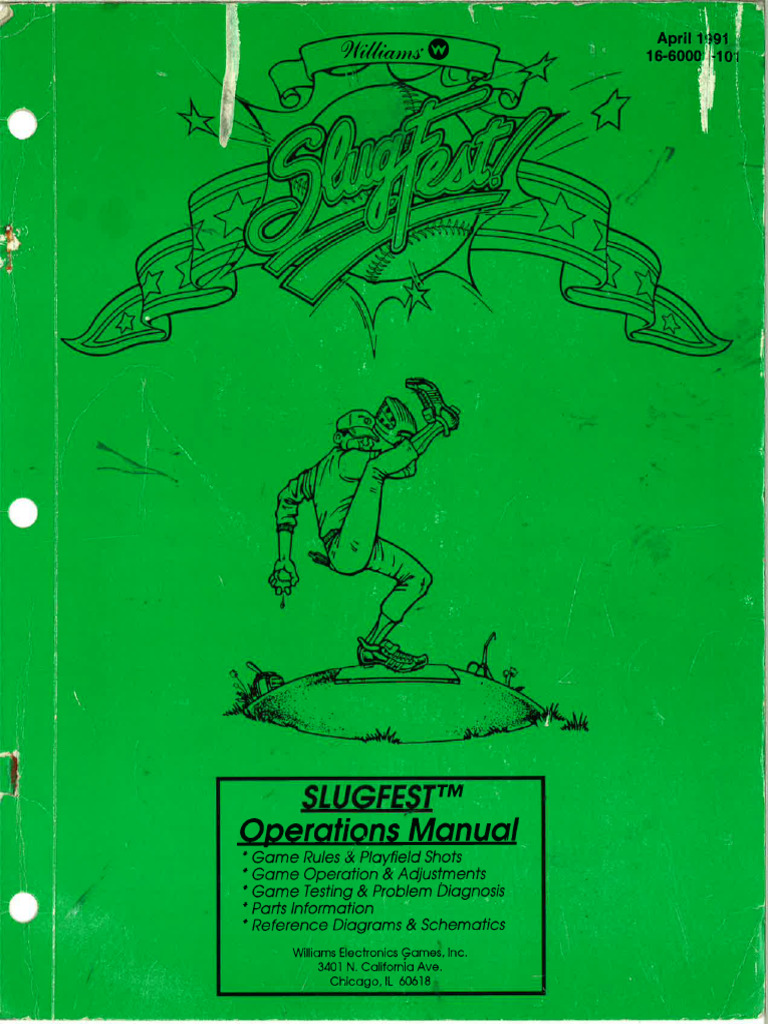 Williams 1991 Slugfest - Manual | PDF