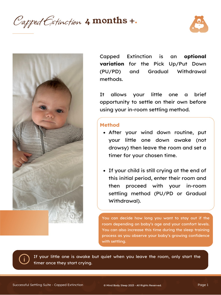 Capped Extinction Sleep Training Guide | PDF