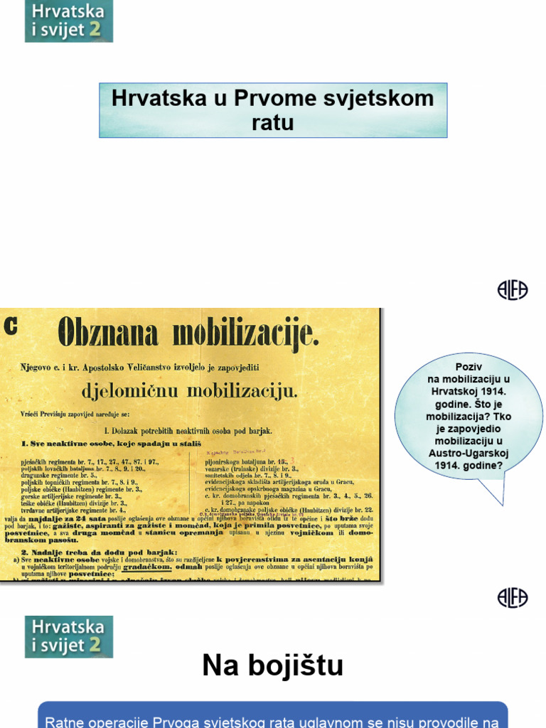 Hrvatska U Prvome Svjetskom Ratu | PDF
