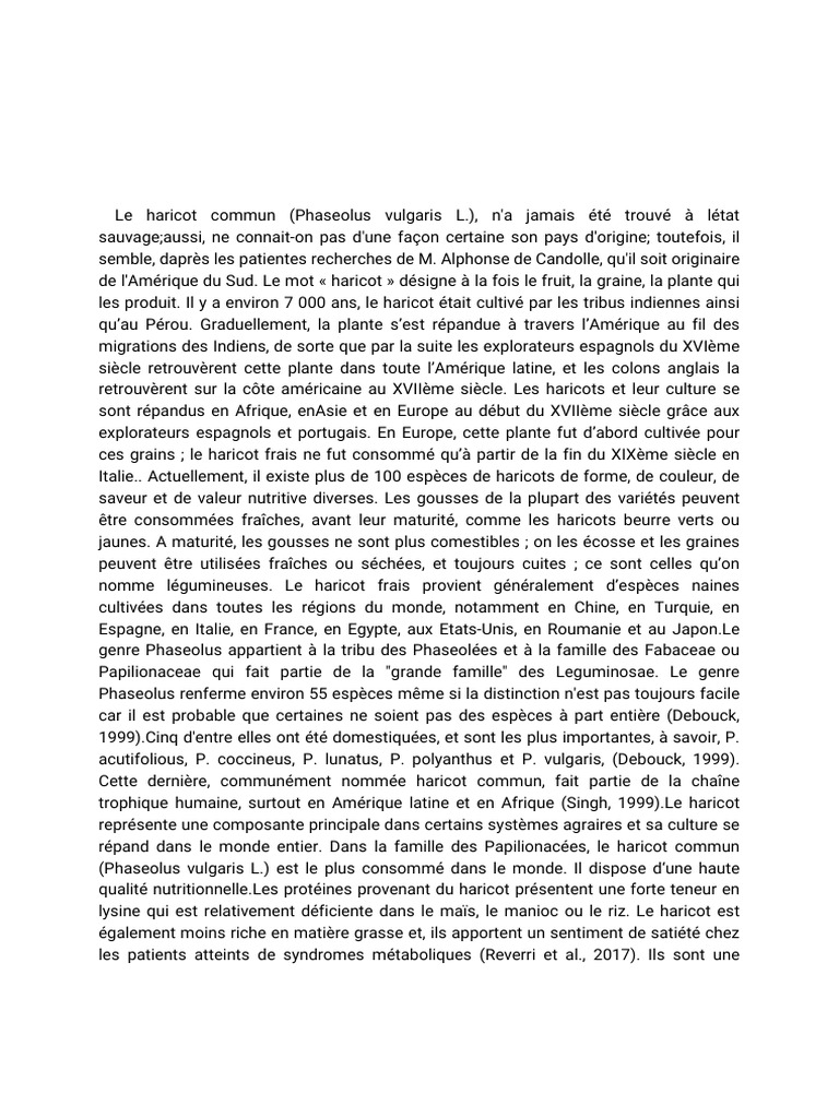 Introduction Du TFC | PDF | Phaseolus Vulgaris