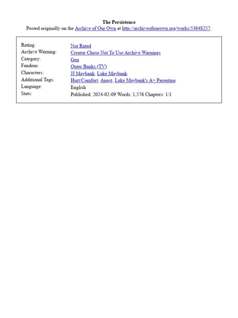 The Persistence | PDF