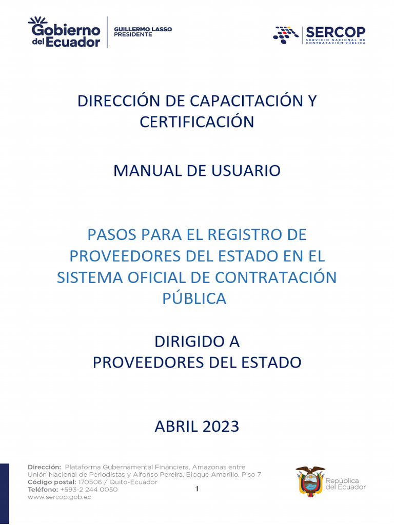 Registro Proveedores SOCE 2023 | PDF | Contraseña | Contabilidad