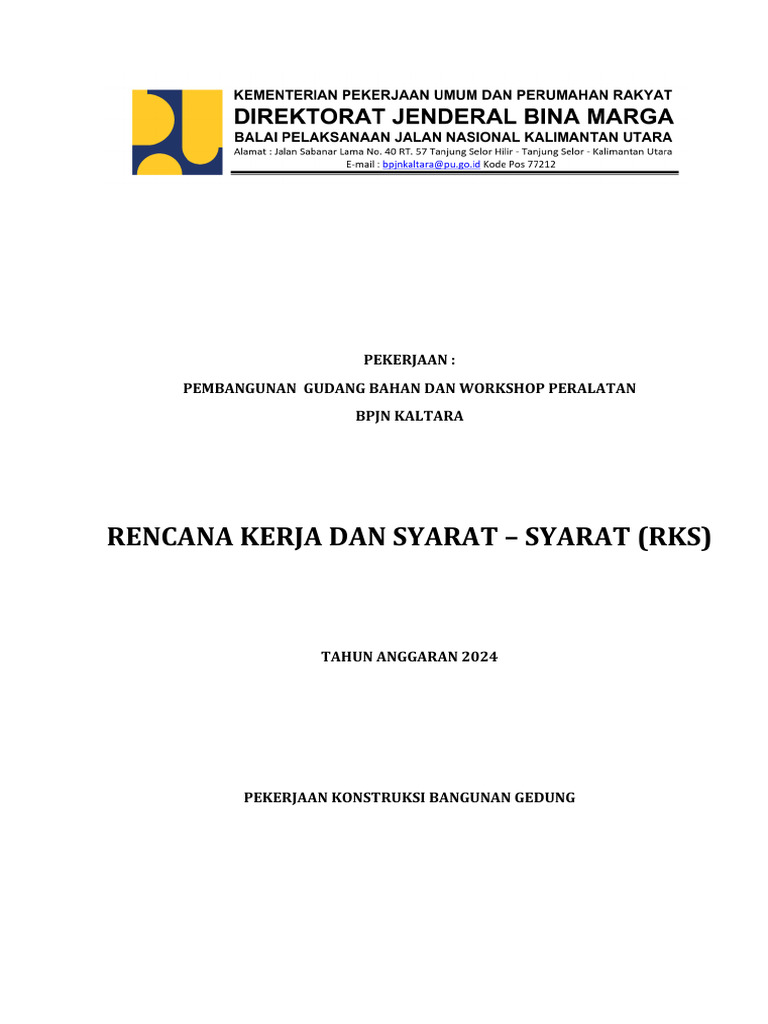 Rencana Kerja Dan Syarat Syarat Rev. 1.4-1 | PDF