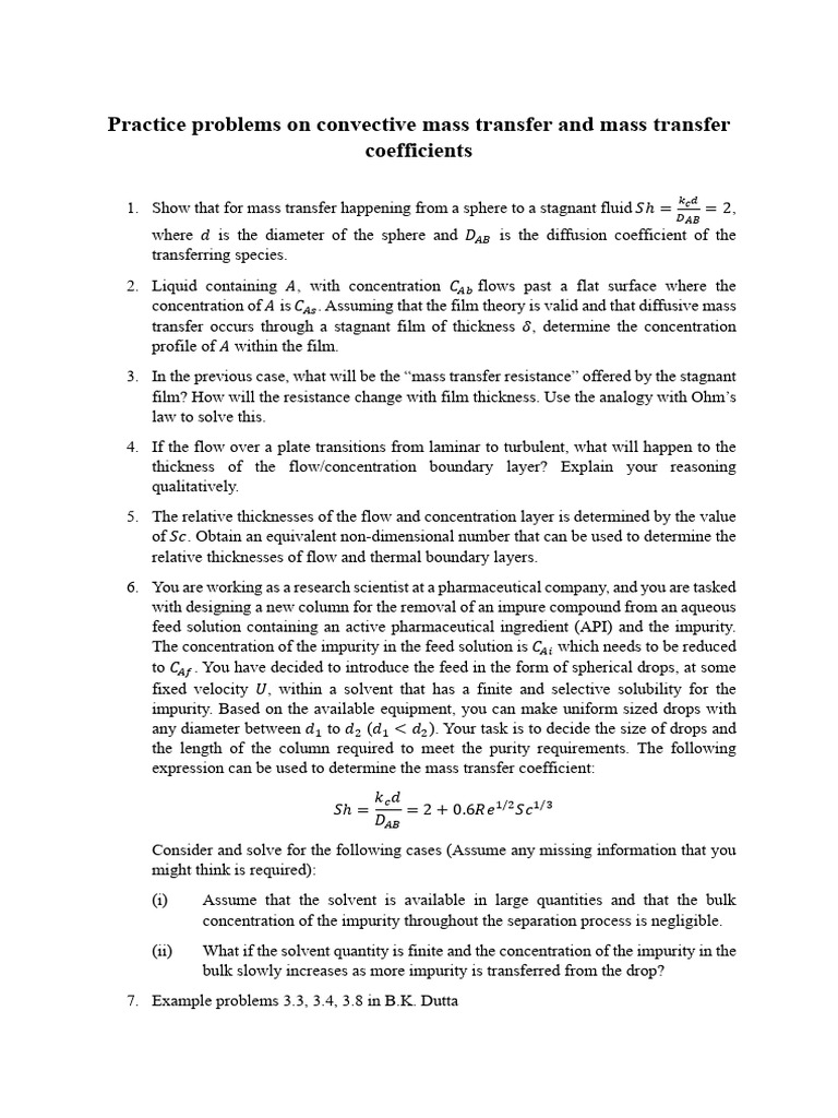 Practice Problems 2 | PDF | Boundary Layer | Fluid Dynamics