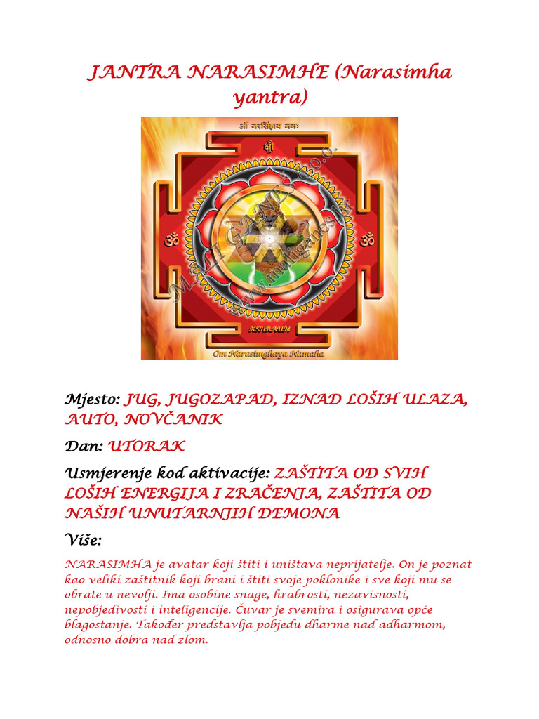 NARASIMHA Detalji | PDF