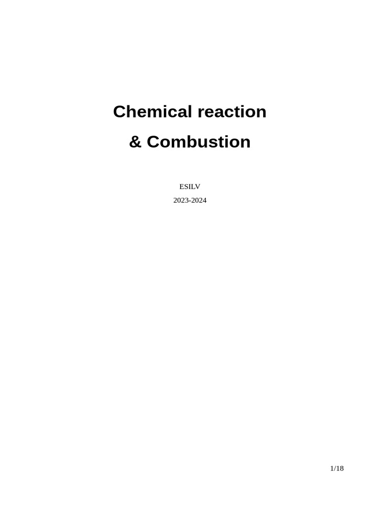 Chemical Reactions Combustion PartI | PDF | Chemistry | Redox