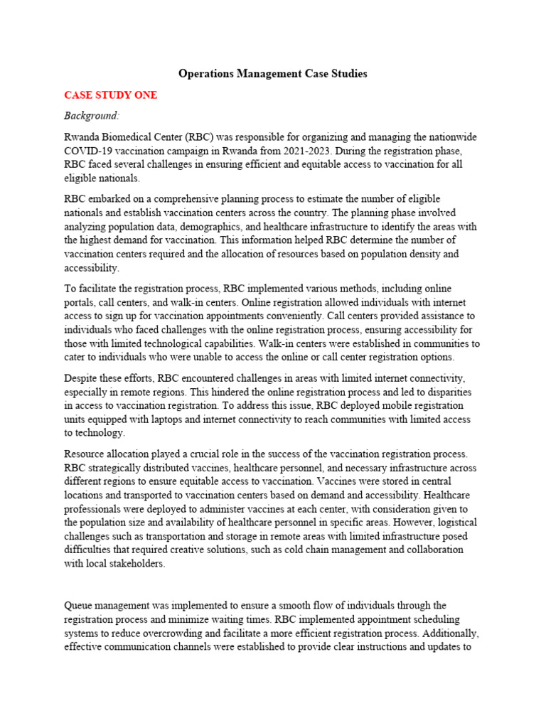 Case Studies OM | PDF | Procurement | Airport