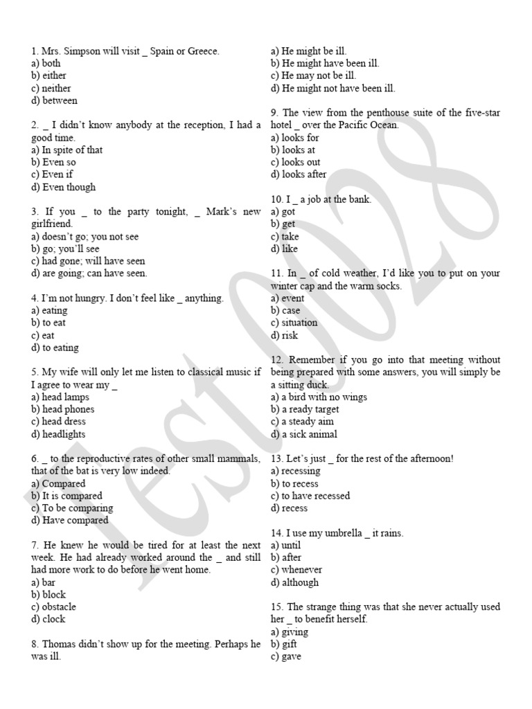 Test 0028 | PDF Test 0028 | PDF