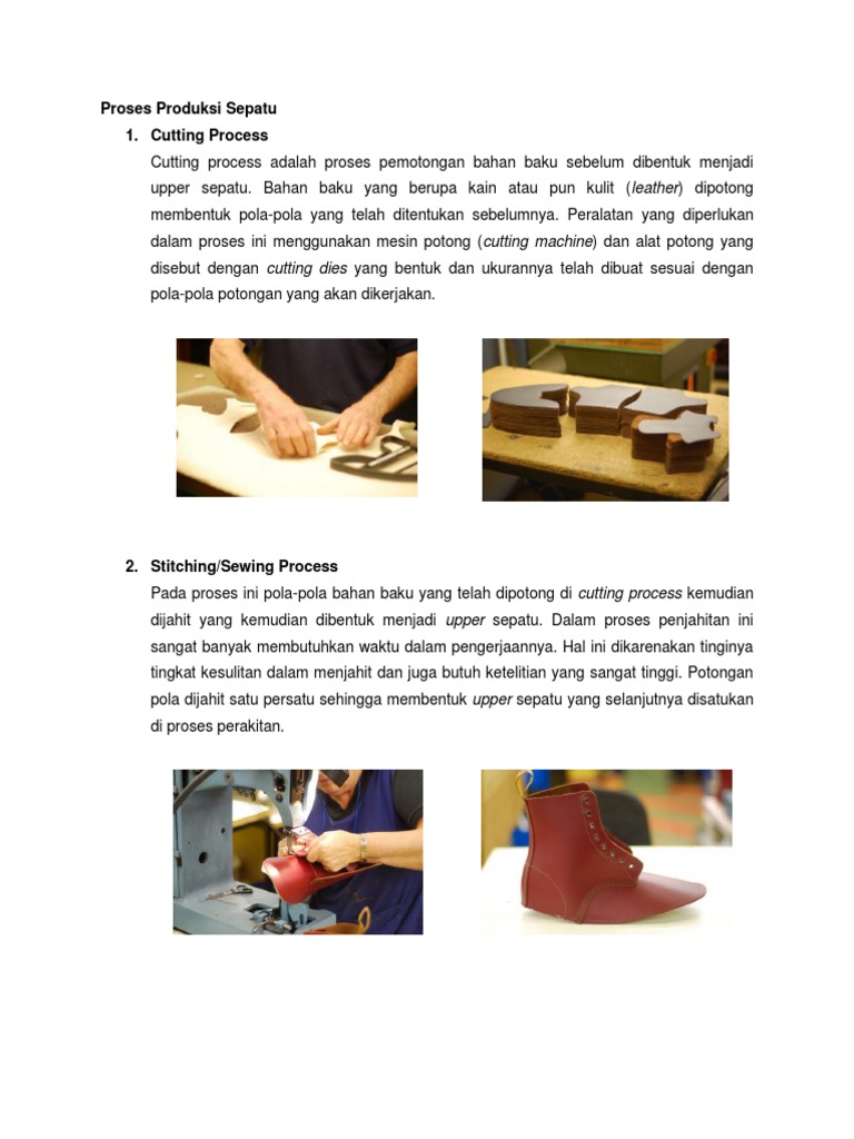 Proses Produksi Sepatu | PDF