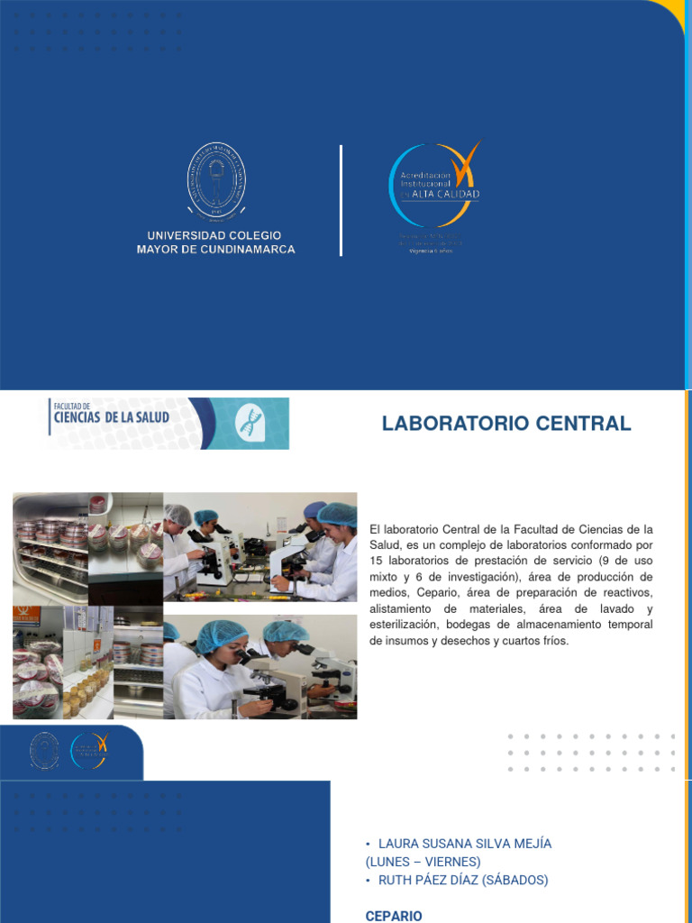 Presentacion Laboratorio Central | PDF | Laboratorios | Biotecnología