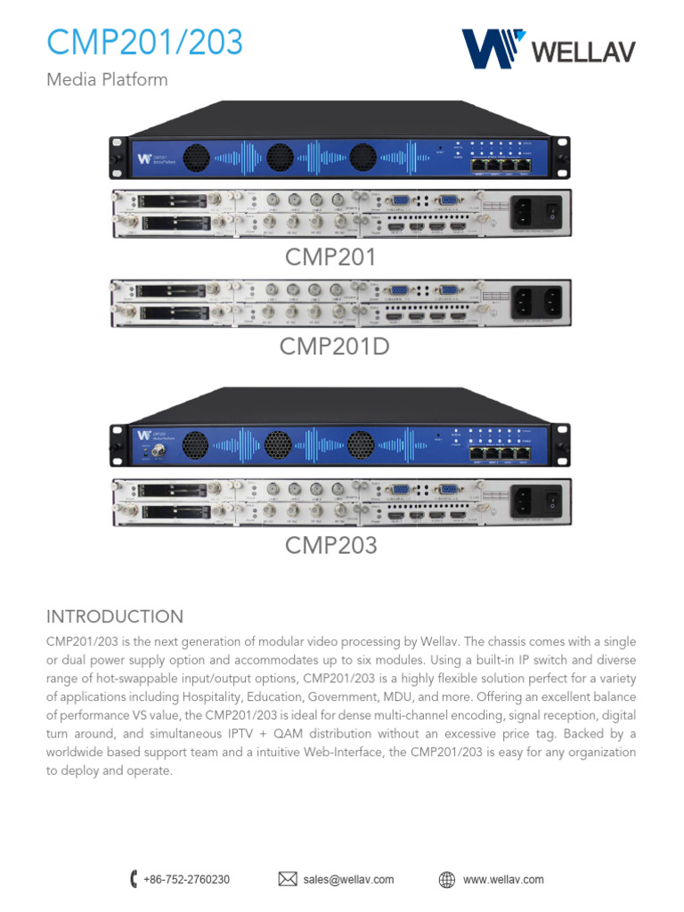 CMP201 CMP201D: Media Platform | PDF | Hdmi | Bit Rate