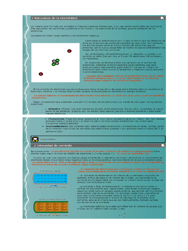 Introduccion A La Electricidad. Circuitos Electricos | PDF