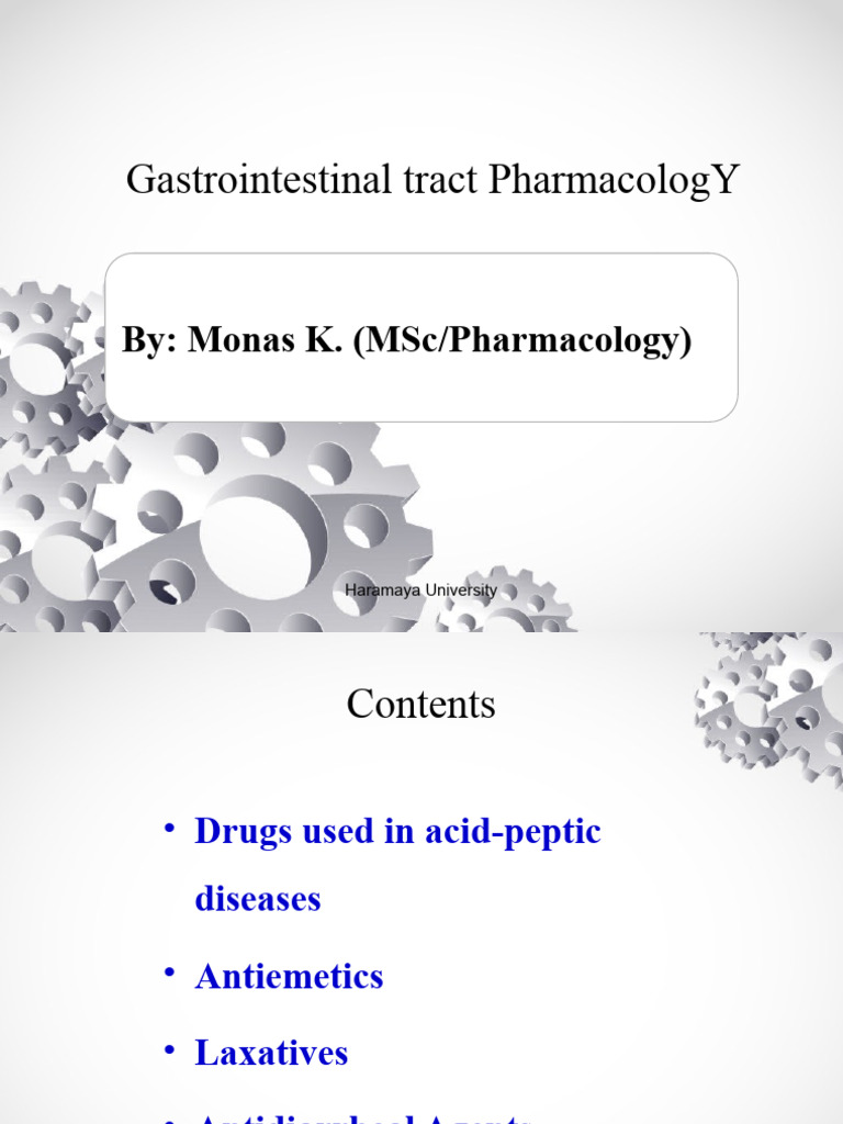 GIT Pharmacology | PDF | Vomiting | Diarrhea