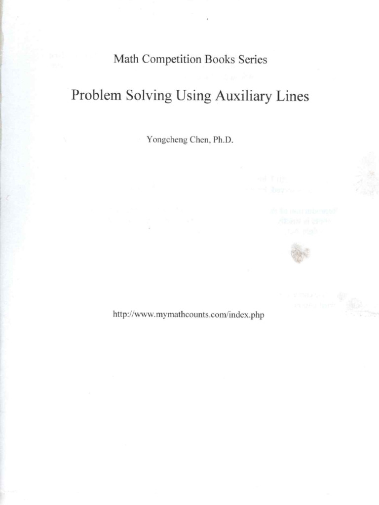 Youngcheng Chen - Problem Solving Using Auxiliary Lines Cropped | PDF