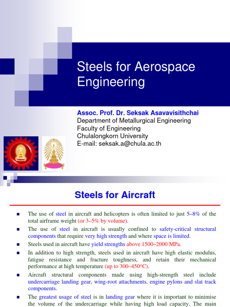 Steels For Aerospace Engineering Jan2020 6310 1580092900 0839 Pdf