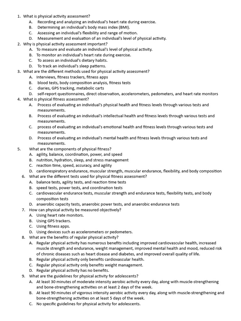 Pe Quiz | PDF | Physical Fitness | Aerobic Exercise