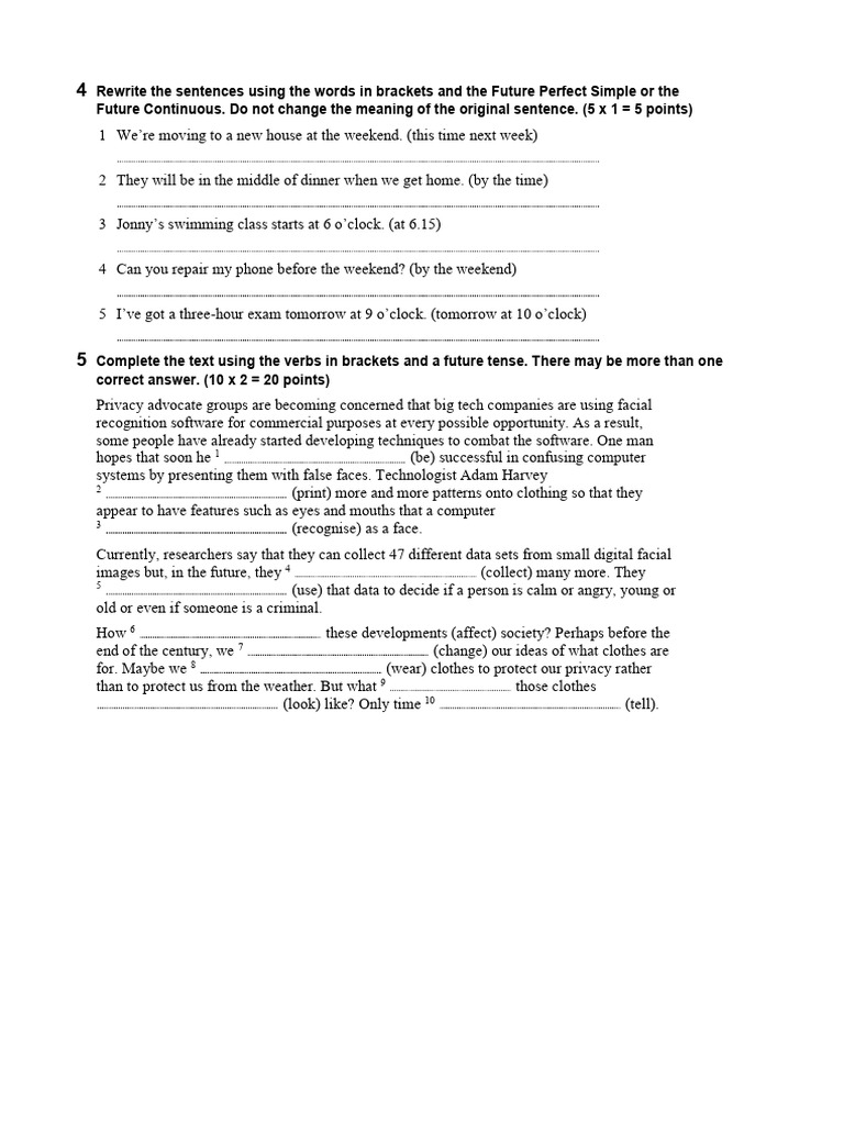 02 Unit 2 Vocabulary and Grammar 1bach Parte 4 | PDF