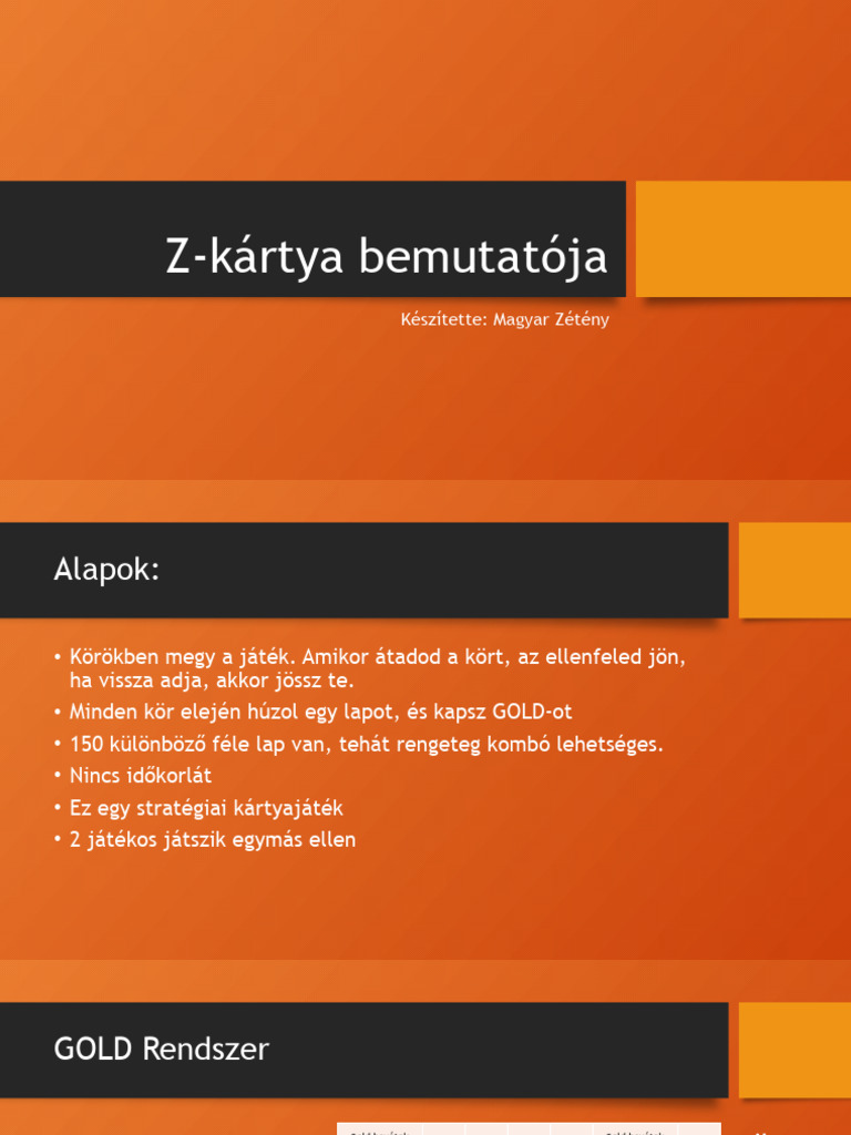 Z-Kartya PPT | PDF