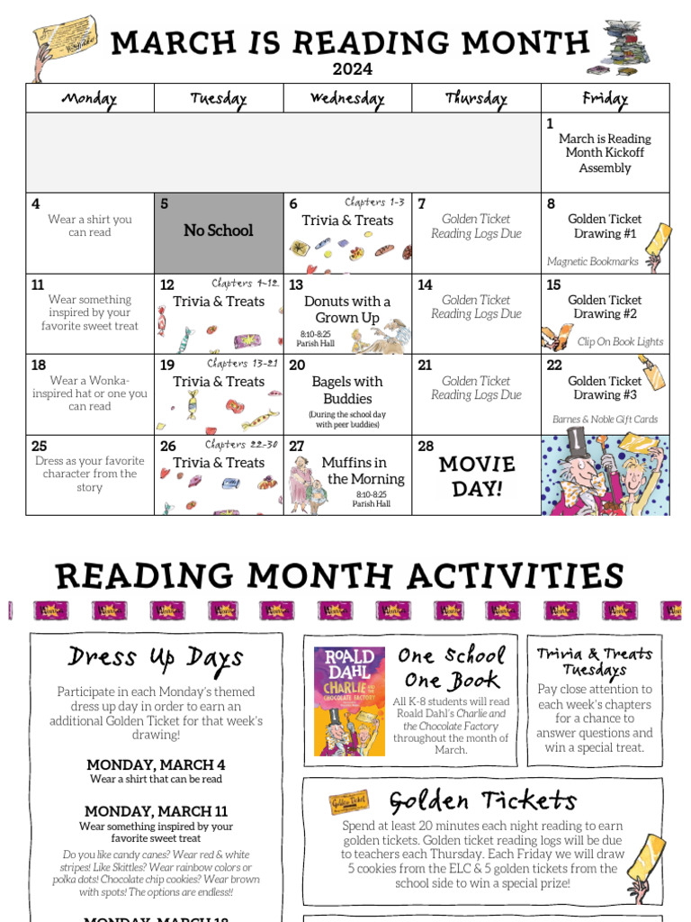 2024 Calendars - Reading Is Sweet | PDF | Snack Food