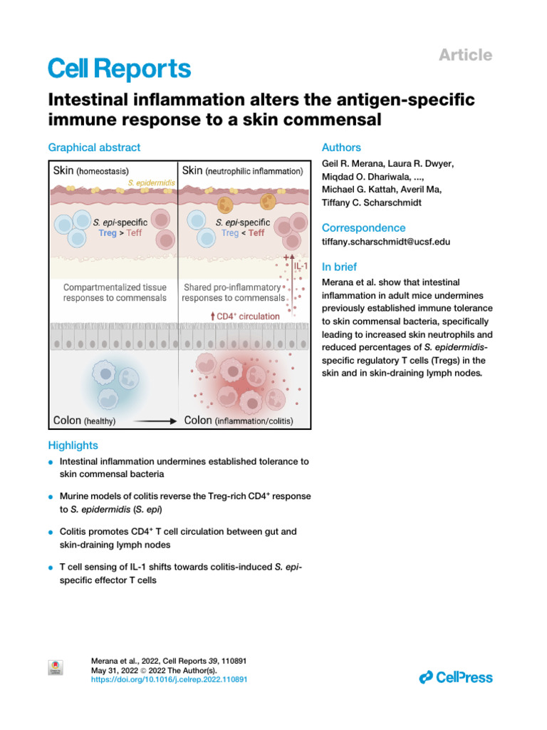 Revista Cell | Download Free PDF | Immune Tolerance | Inflammation
