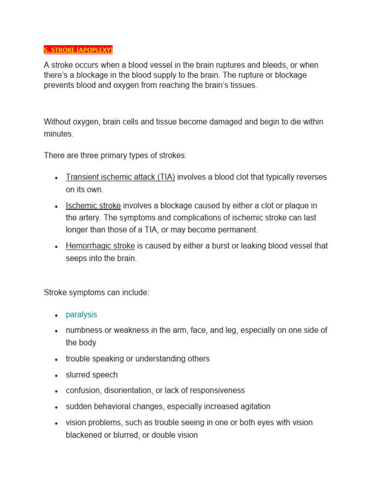 STROKE Case | PDF | Stroke | Ischemia