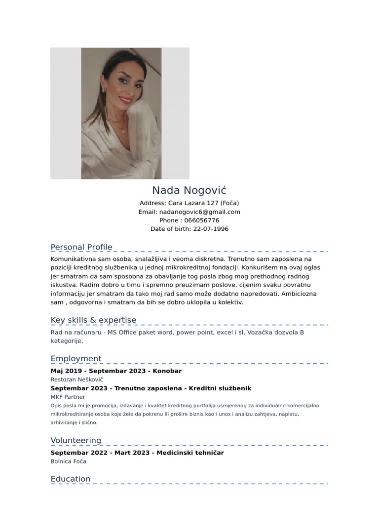 Nada Nogović CV | PDF