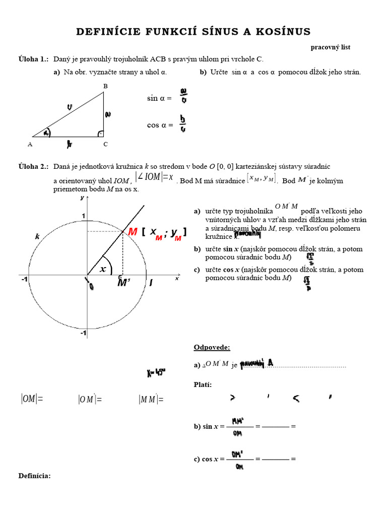 MAT - Sinus A Kosinus | PDF
